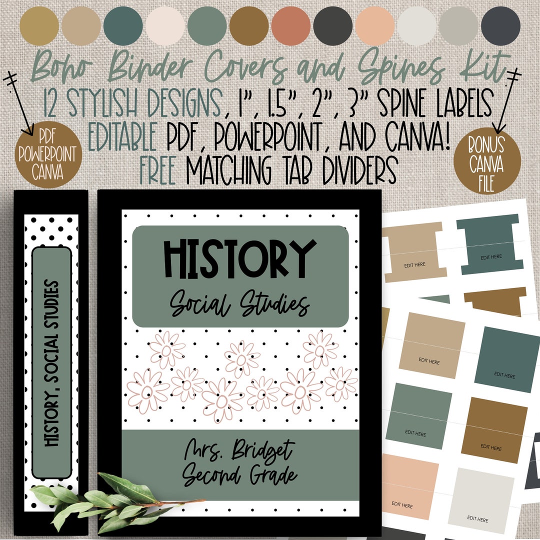 BOHO Vibes! - Professional, Modern BOHO Binder Covers and Spines ...