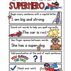 6 PRINTABLE Anchor Charts, 3 Sizes Each, Classroom Anchor Charts, ELA ...