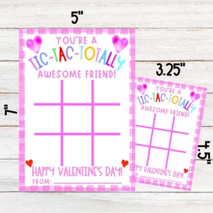 PRINTABLE You're a Tic-tac-totally Awesome Friend Valentine Card ...