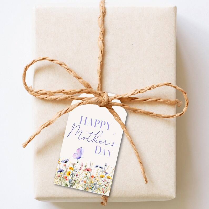 PRINTABLE Mother's Day Gift Tags, 8 Designs, Mother's Day Wildflower ...