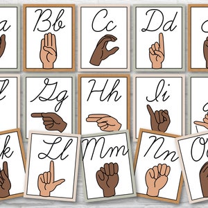 ASL Sign Language Alphabet Posters, American Sign Language Alphabet ...