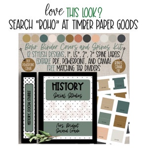 Student Desk Plates and Supply Labels | Modern BOHO | 12 Colors ...