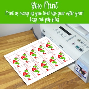 PRINTABLE Grinch Gift Tags, Grinch Christmas Gift Tags, 8 Designs ...