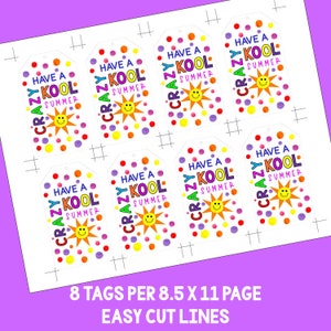 School End of Year Gift Tag, Year End Gift Tag, Tag for Students, Tag ...