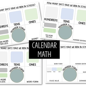 Serene Boho Classroom Calendar Kit, Neutral Palette, LOADED With ...
