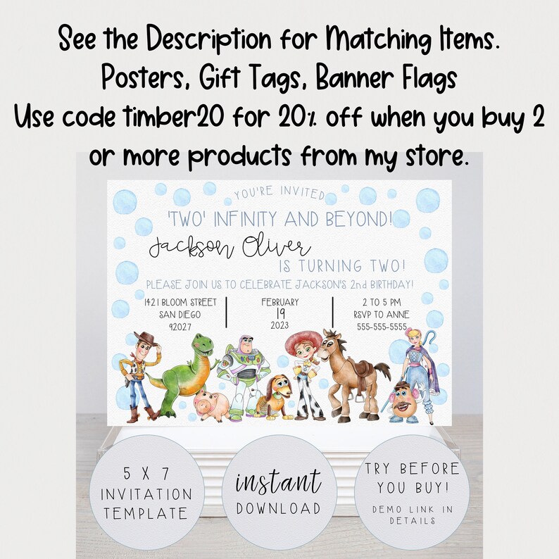 Toy Story Themed Banner. Easily Customize. Toy Story Party - Etsy