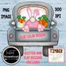 Easter PNG & JPG, 300 DPI. Easter Bunny in Truck, Vintage Truck Easter ...