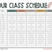 Boho Beautiful Daily & Weekly Class Schedule Templates EDITABLE Google ...