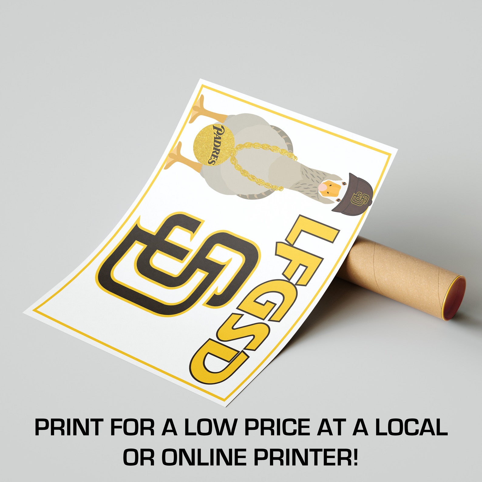 San Diego Padres LFGSD POSTER. 16 X 20 San Diego Goose - Etsy