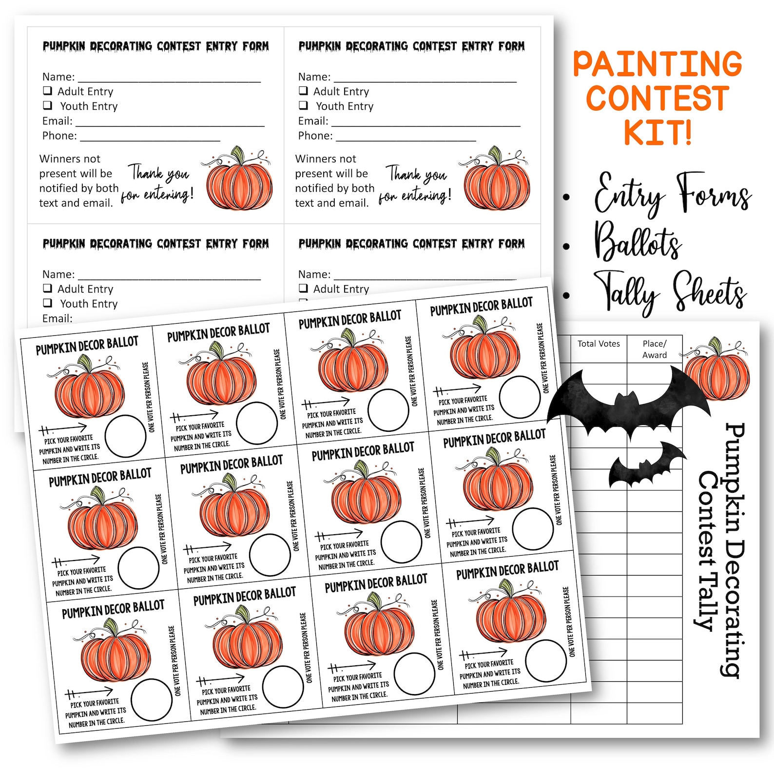 Pumpkin Decorating Contest Kit Costume Contest Kit. - Etsy