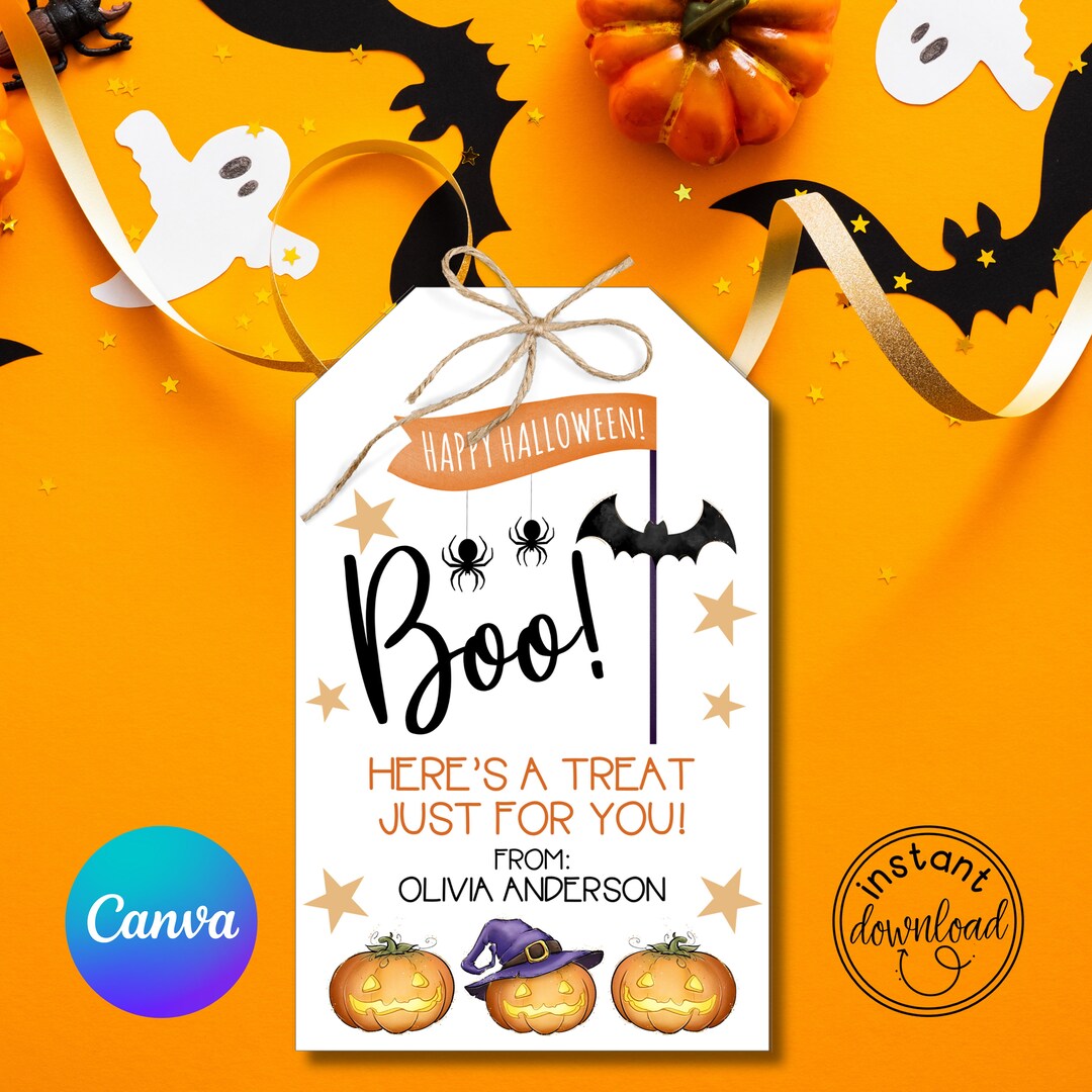 Halloween Treat Tags, Halloween Favor Tags, Trick or Treat Tags ...