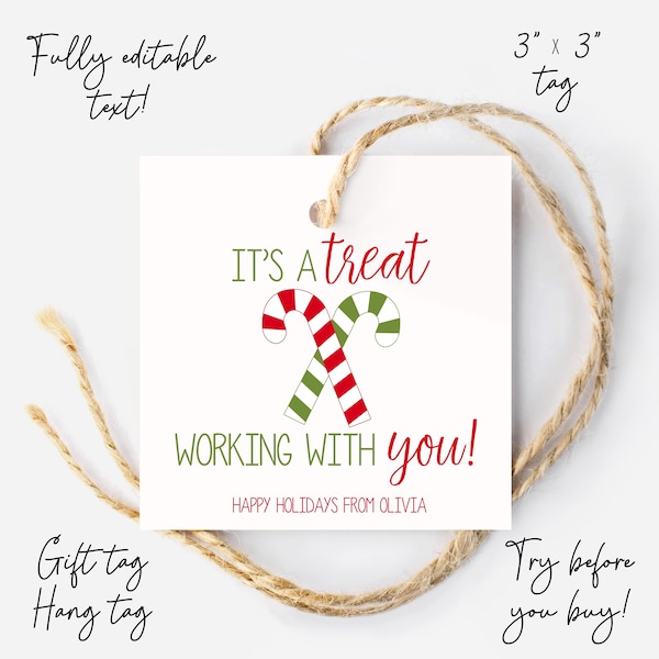 Editable Christmas Tags - Etsy