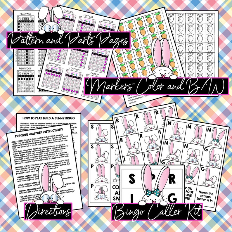 PRINTABLE Build a Bunny Bingo Game. Teacher, Parent, Daycare Resource ...
