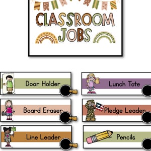 BOHO Classroom Jobs System Kit | EASY to Use, Manage, Track | EDITABLE ...