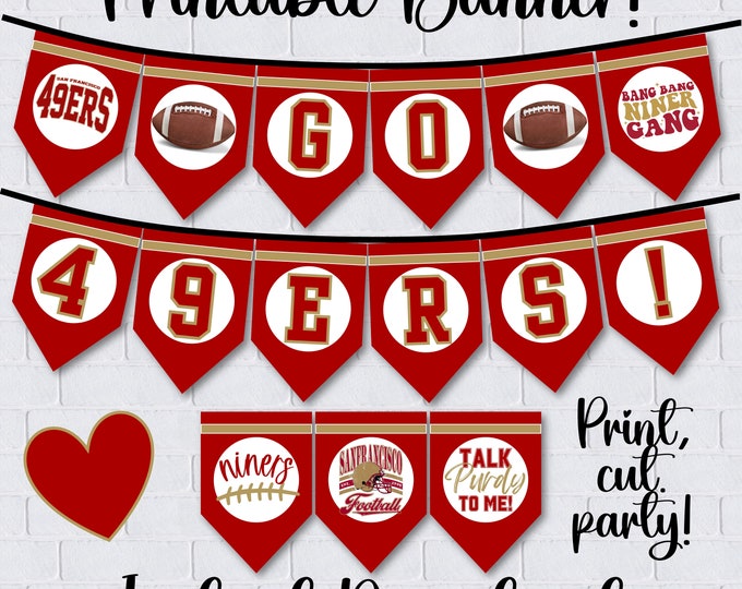 Niners Football Confetti San Francisco 49ers Party Decorations 49ers ...