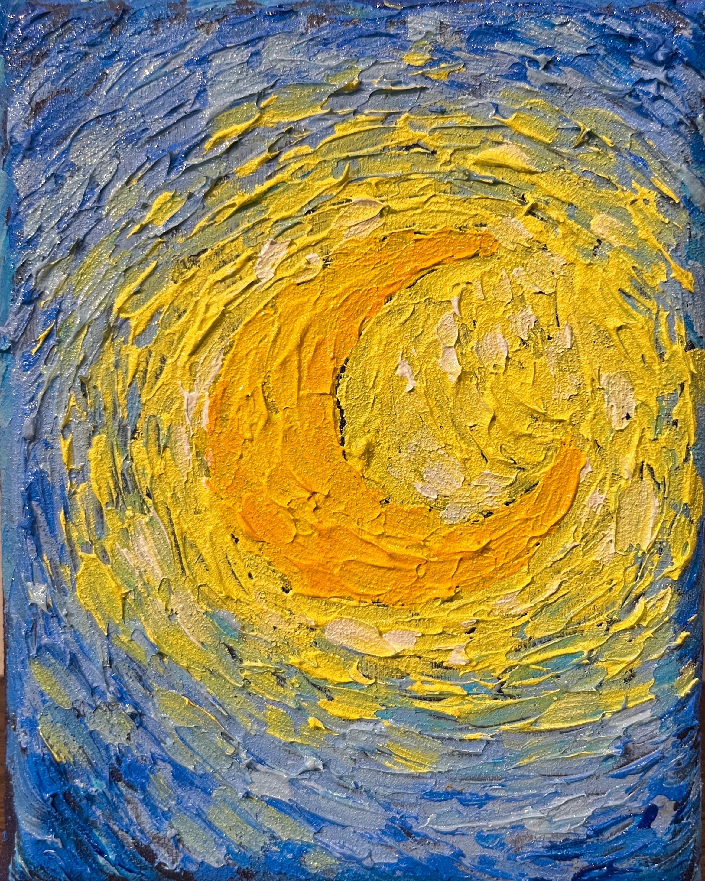 Impressionist Impasto 4x5in Painting of Van Goghs Crescent Moon - Etsy