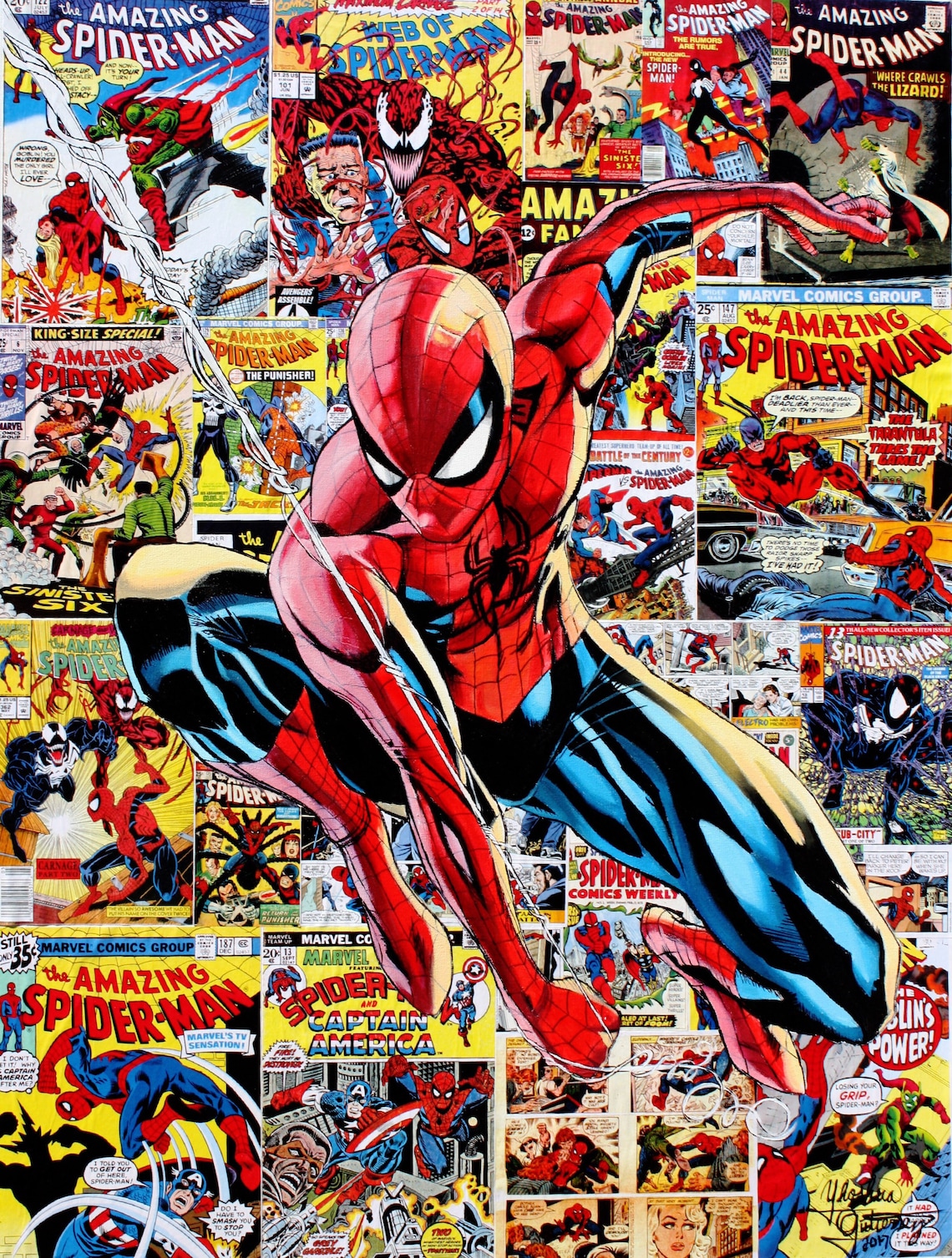 Spider-Man collage 11x14 pulgadas impresión | Etsy
