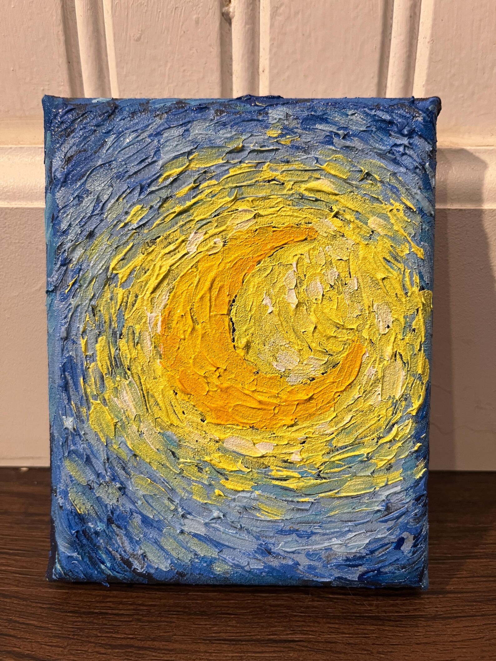 Impressionist Impasto 4x5in Painting of Van Goghs Crescent Moon - Etsy