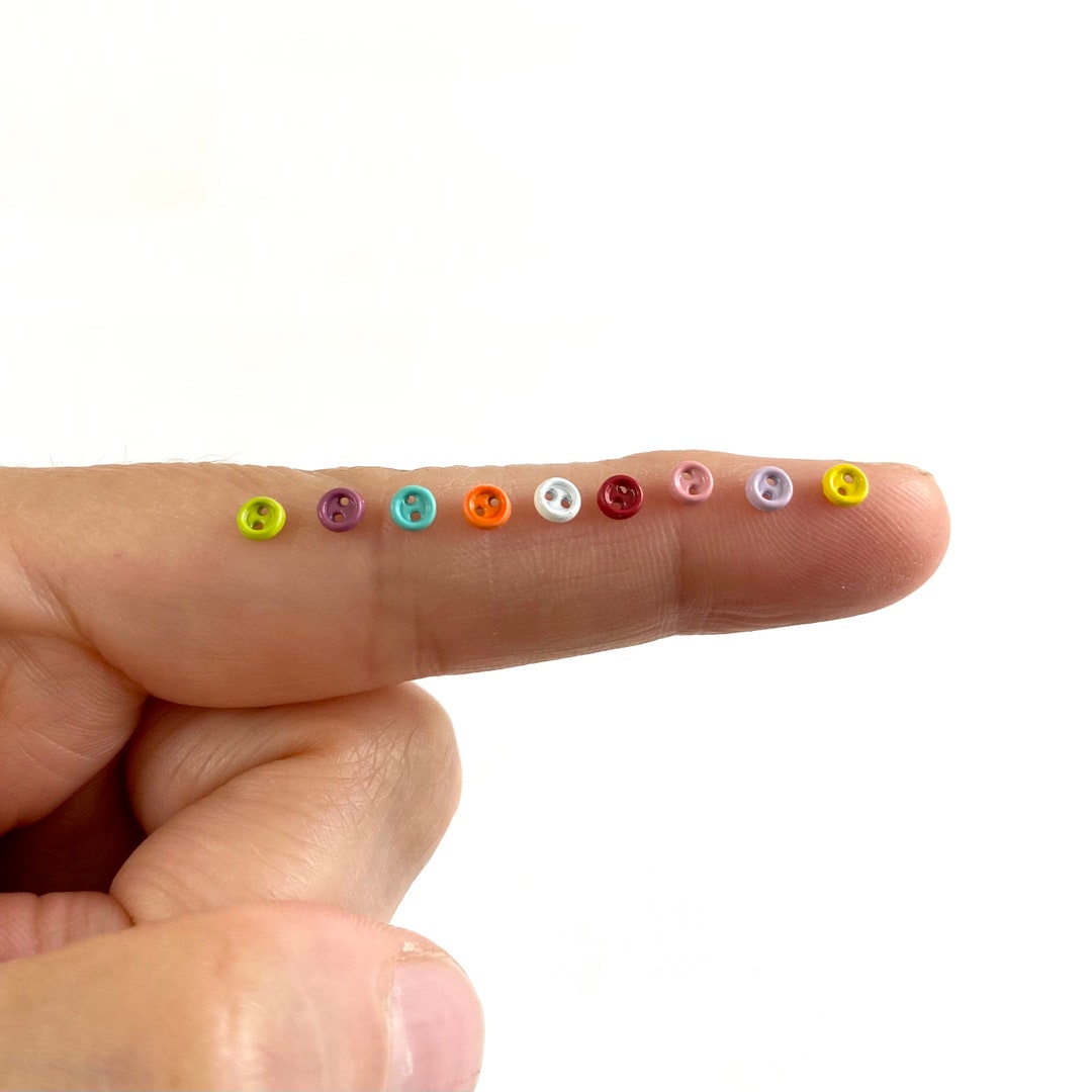 Tiny 3mm Buttons Micro Colourful Plastic Buttons Doll Clothes Blythe ...