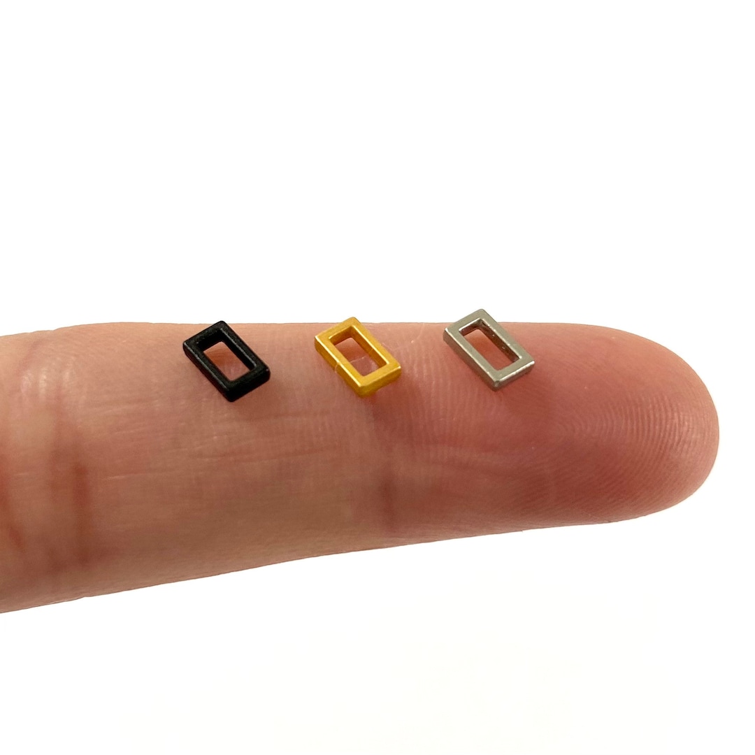 Tiny Rectangle Buckles 4mm Doll Metal Miniature Buckles Tri-glide ...