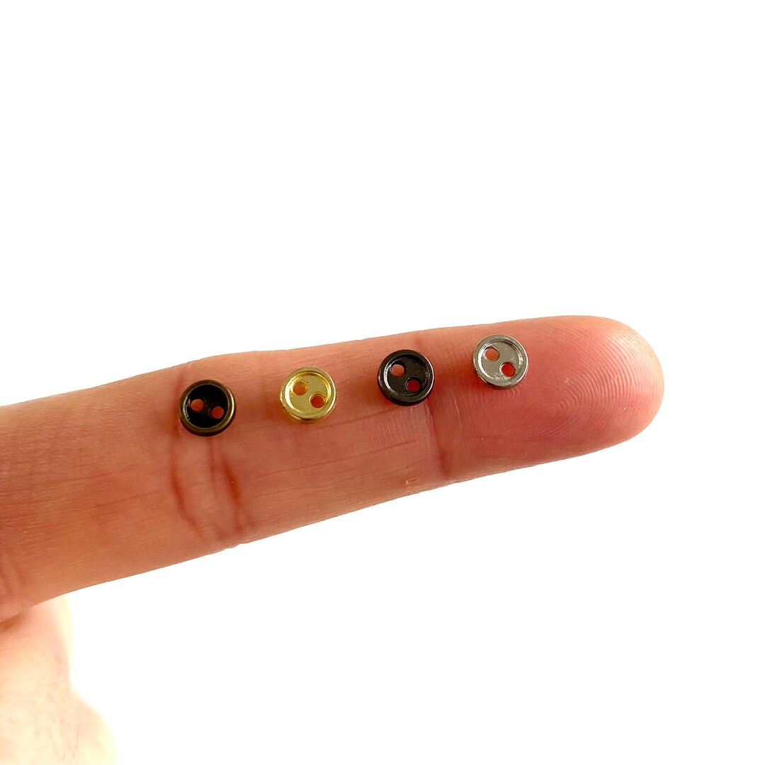 5mm Tiny Buttons Mini Metal Buttons Miniature Buttons for Doll Clothes ...