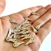 Mini Key Charms 13mm Dollhouse Miniatures Silver or Gold Tiny Key ...