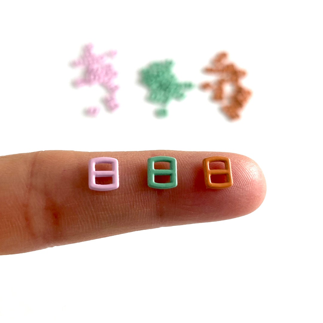 Tiny Buckles 5mm Multi Coloured Metal Tri Glide Belt Buckle Mini ...
