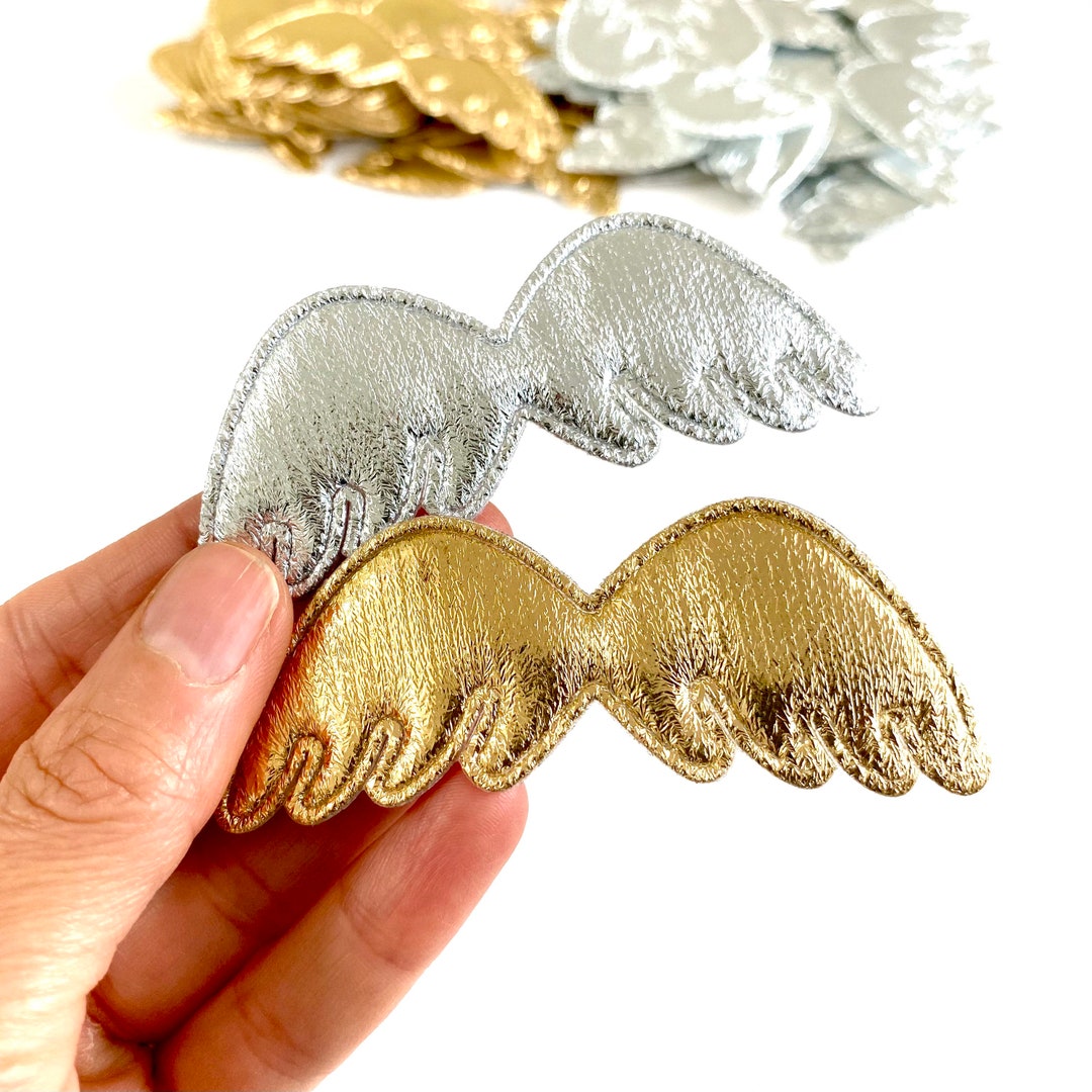 Angel Wings for Crafting Fabric Sew on Patch Appliqué Padded Fairy ...