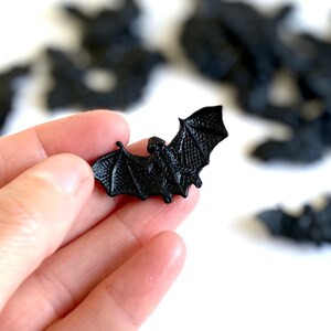 Mini Bats Black Plastic Miniature Bats for Halloween Decoration 40mm X ...