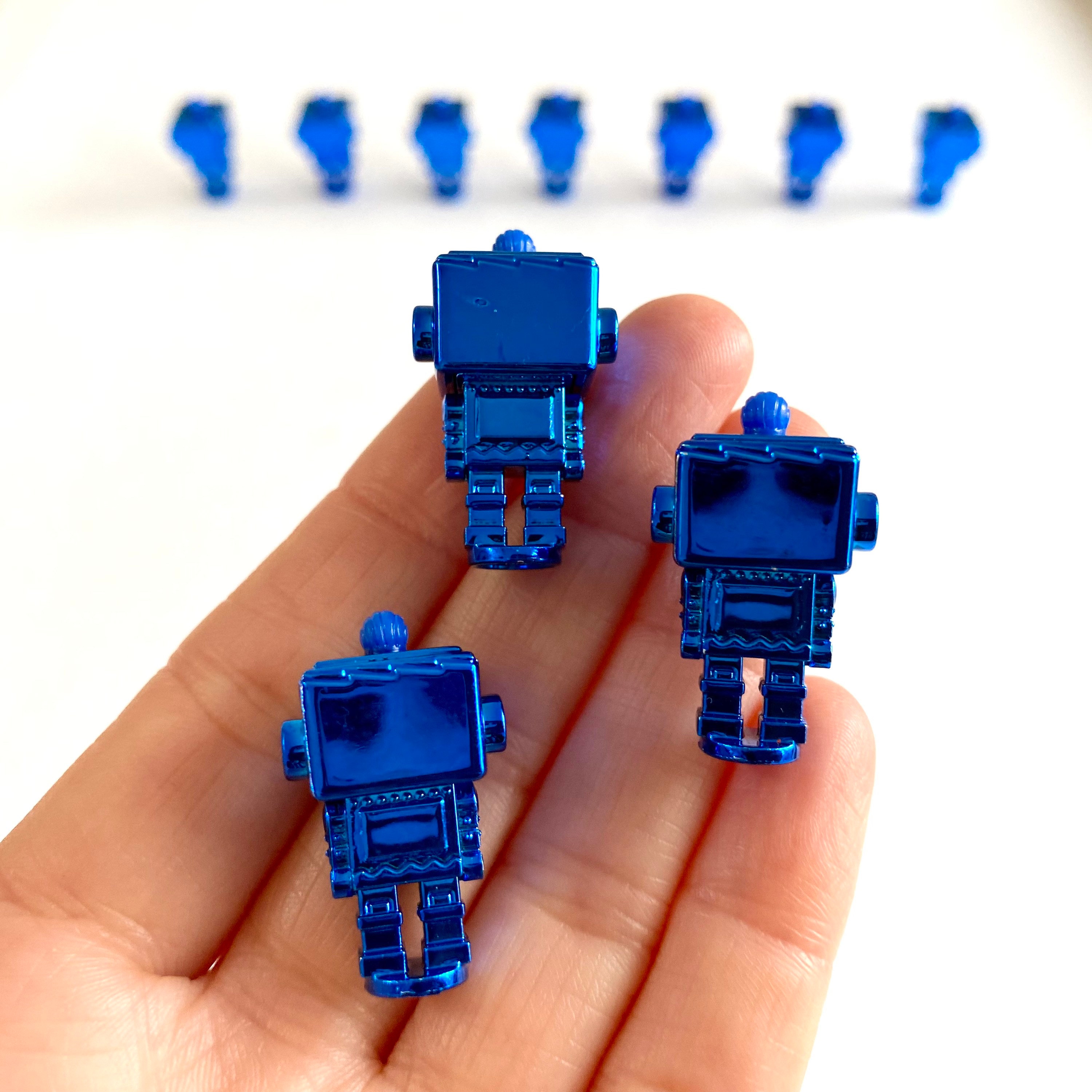 Miniature Robot Toy 3cm Mini Robot Plastic Figurine Dollhouse | Etsy