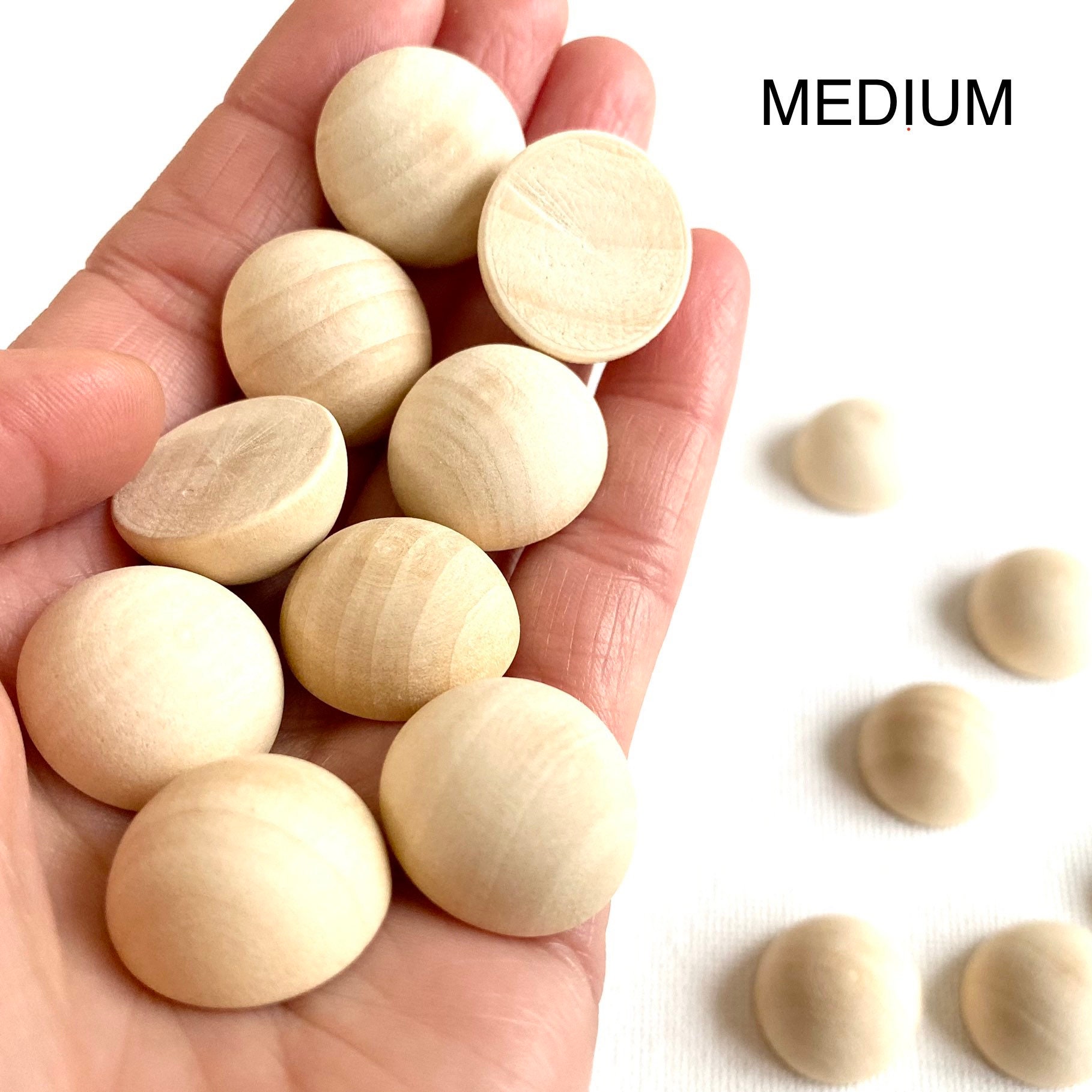 Wooden Dome Puppet Doll Eye Blanks Unfinished Solid Wood 30mm - Etsy