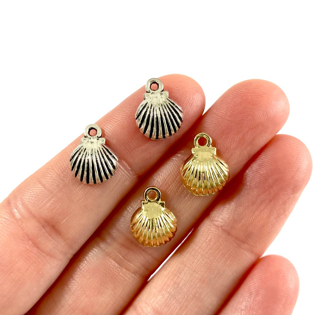 Tiny Charms Sea Shell 9mm Metal Flatback Charms - Etsy