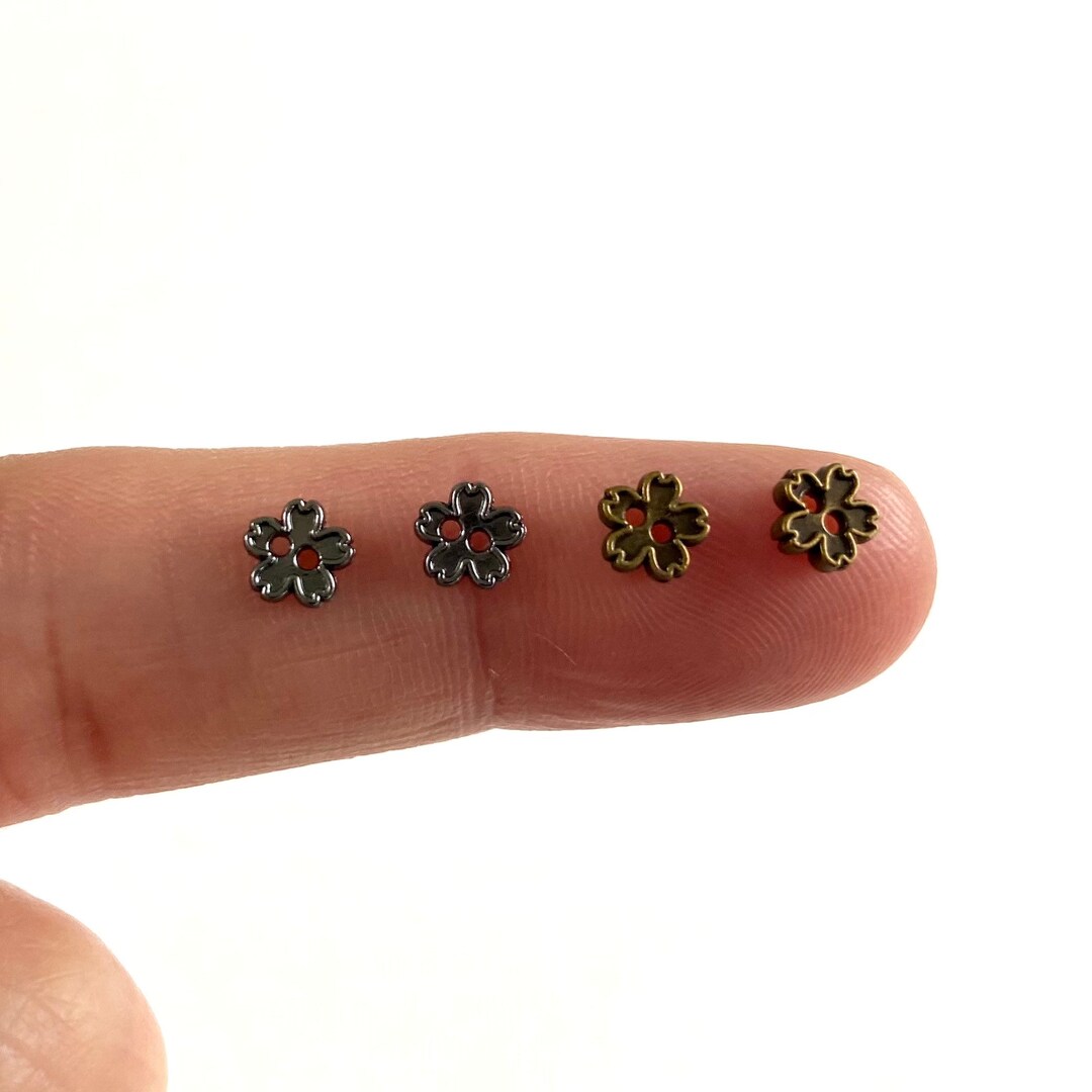 5mm Tiny Buttons Flower Buttons Mini Metal Buttons Miniature Buttons ...
