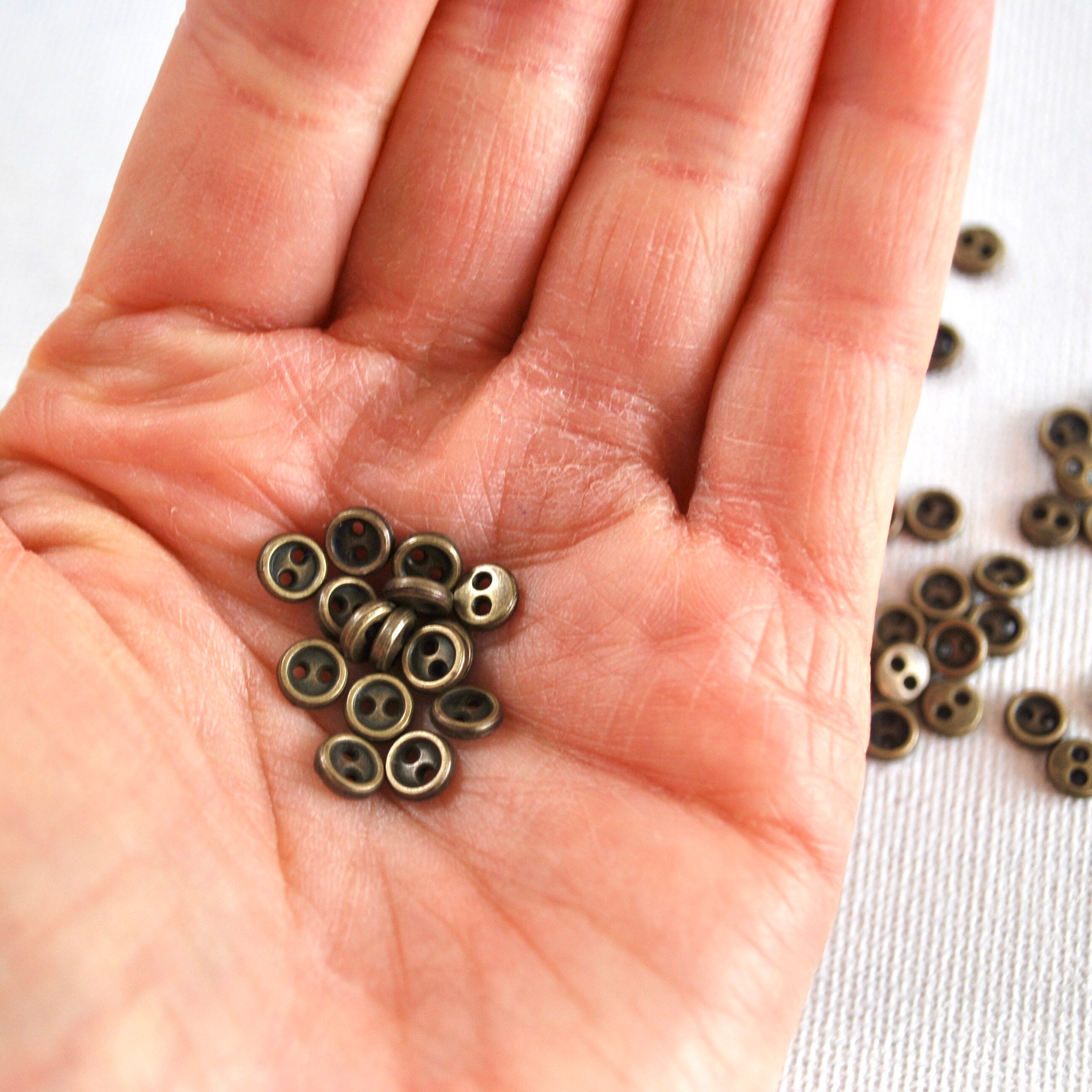 5mm Tiny Buttons Mini Metal Buttons Miniature Buttons for - Etsy