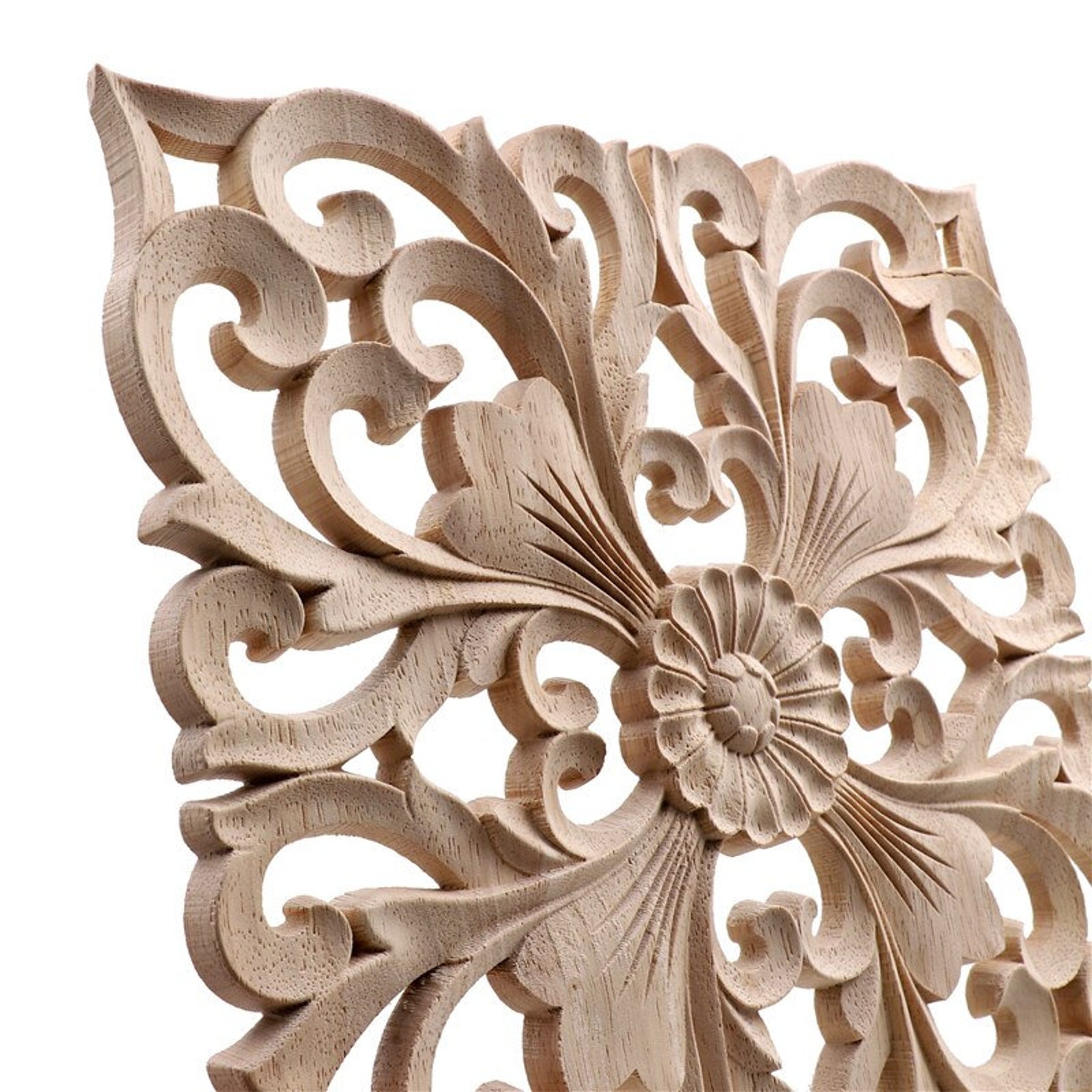 Wooden Decal Supply European-style Applique Real Wood Carving - Etsy