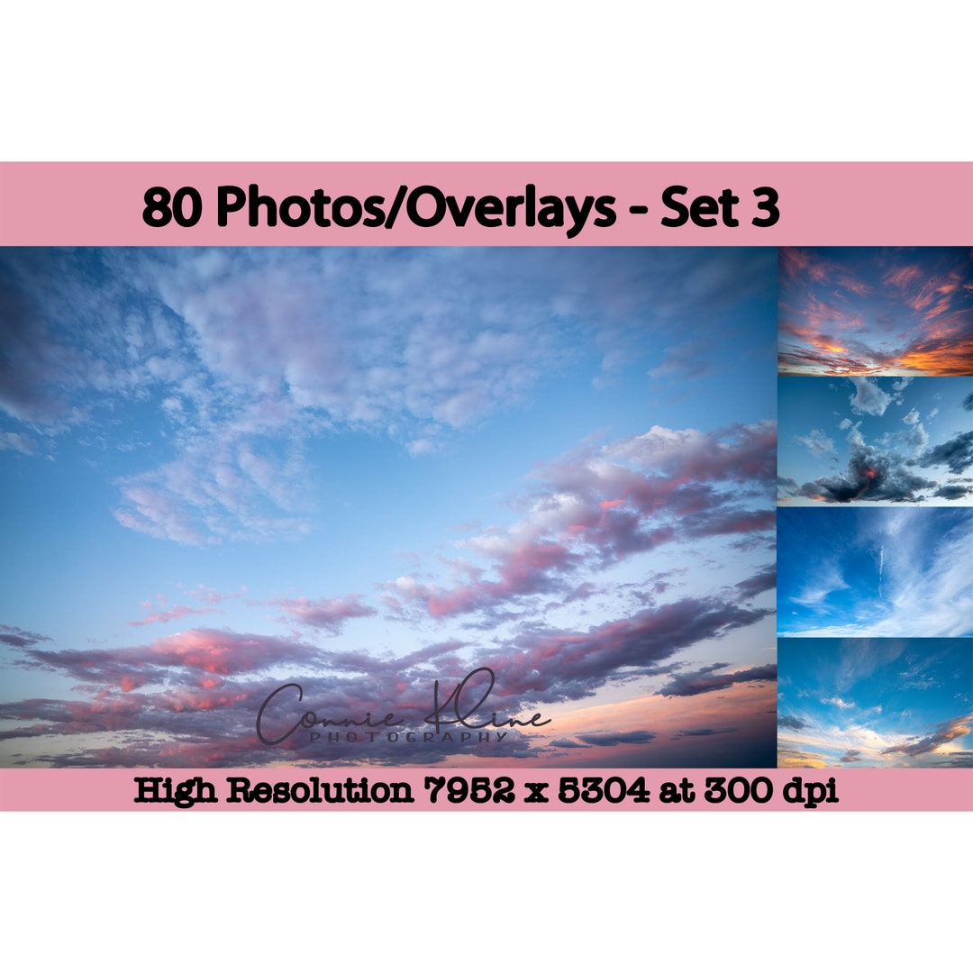 Sky Photos/overlays set 3 High Res 7952 X5304 300dpi 80 - Etsy