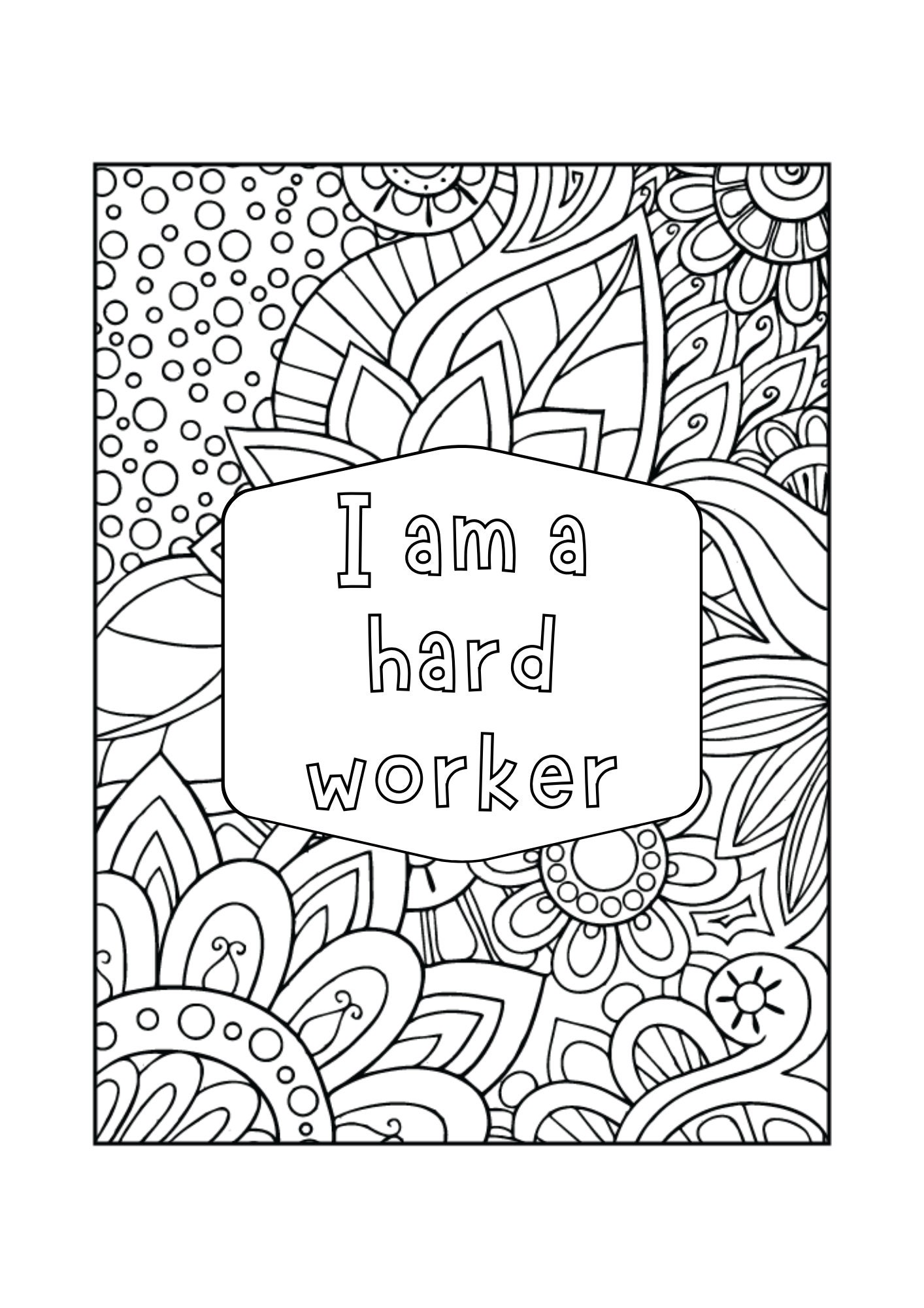 Positive Affirmations for Kids 30 Coloring Pages - Etsy