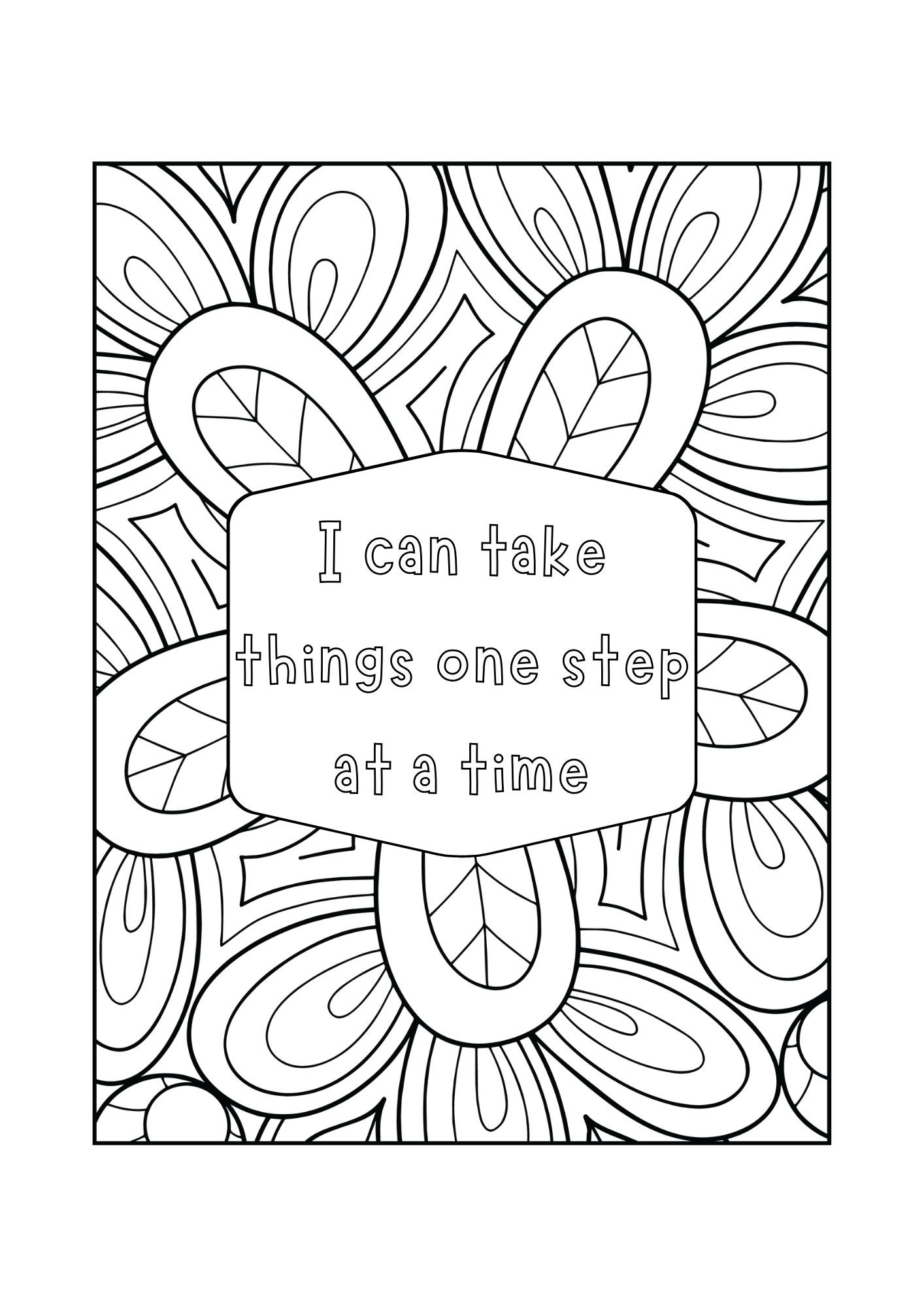 Anxiety Affirmations 50 Coloring Pages for Panic Attacks, Anxiety ...