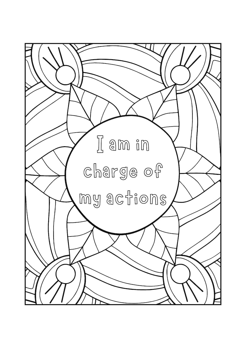 Positive Affirmations for Kids 30 Coloring Pages - Etsy