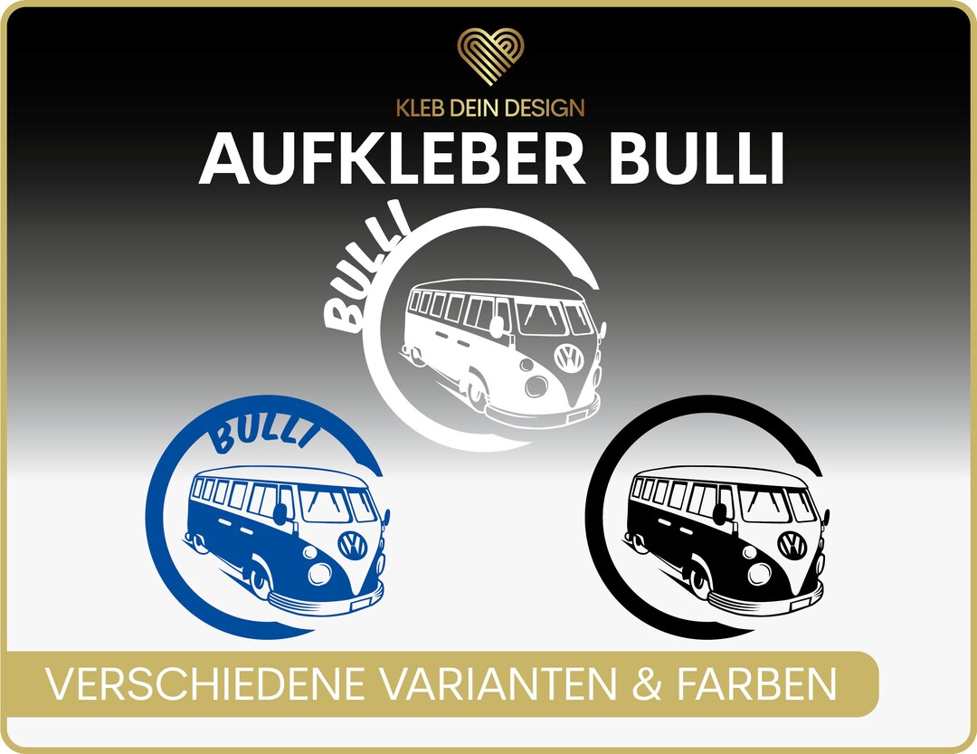 BULLI STICKER, Bus, Bulli, T1, Camper, Car Sticker, Bumper Sticker ...