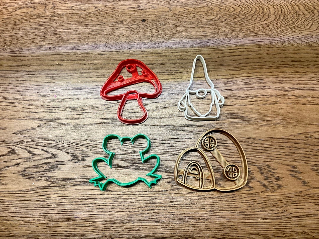 Garden Gnome Cookie Cutter Set / Gnome Hobbit House Frog Mushroom ...