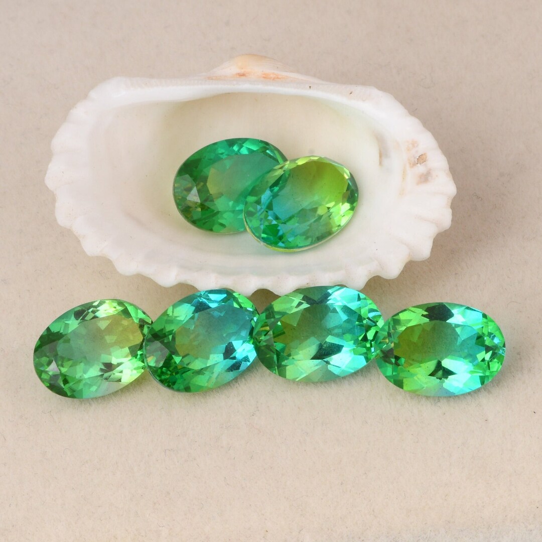 Bio Chrome Diopside Doublet Quartz, Beautiful Oval Shape Faceted Cut ...