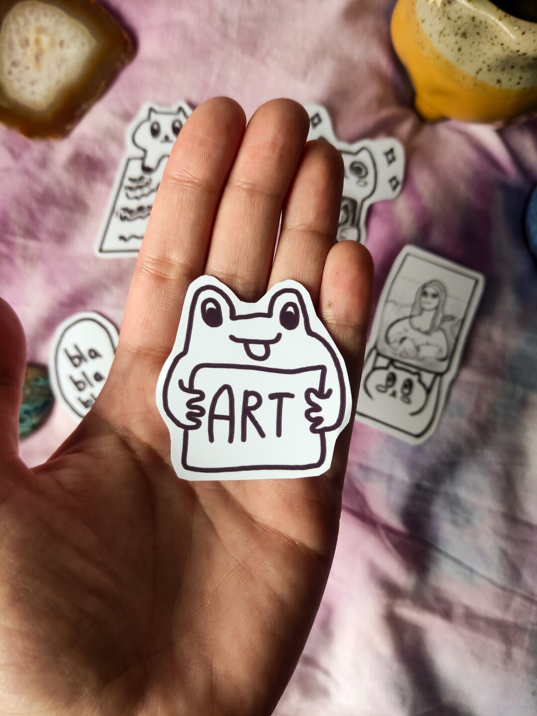Animal Art Friends Big Sticker Set of 6 Sticker Pack B&w - Etsy