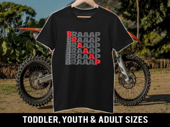 Motocross Brap Braap Braaap Funny Saying Tee Shirt Supercross | Etsy