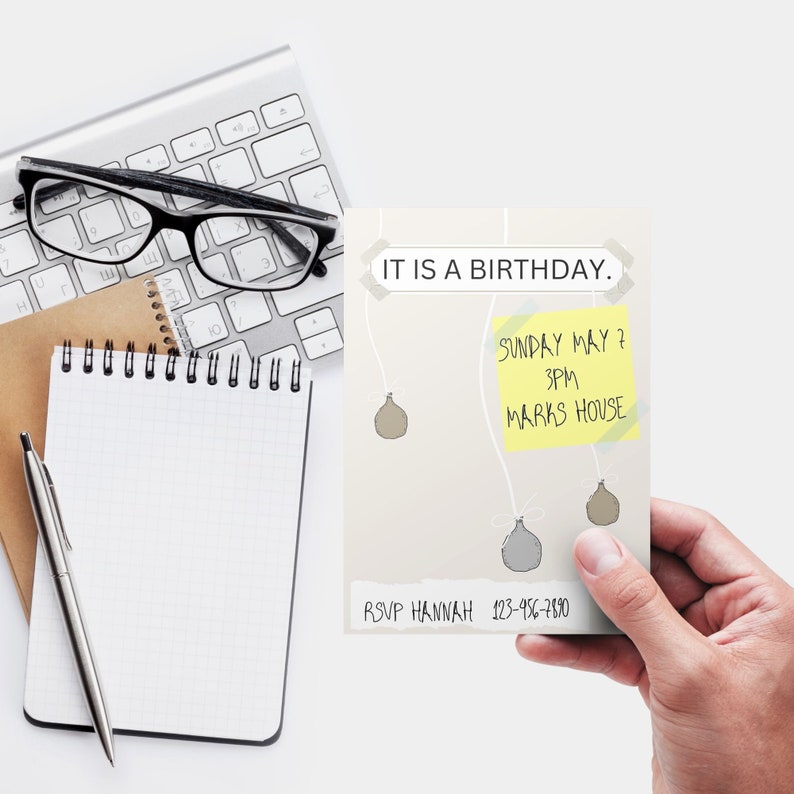 Office Birthday Party Invitation Template - Etsy