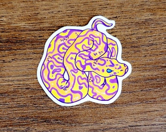 Ball Python Hugs Sticker Cute Snake Stickers - Etsy