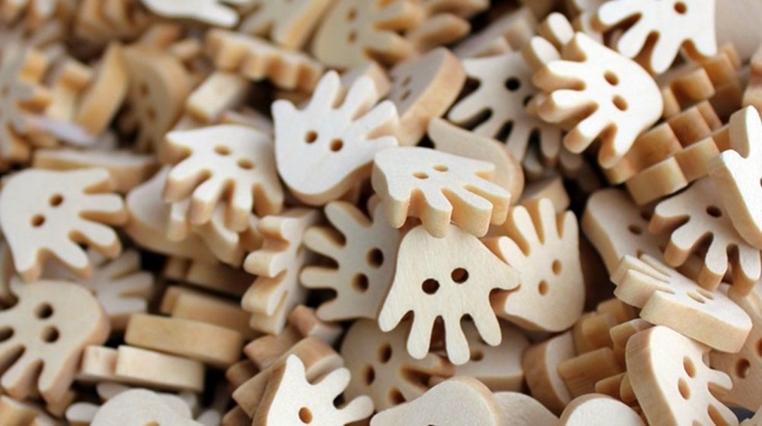 Hand Buttons (two Hole Buttons) Embellishment Craft Scrapbook Sewing ...