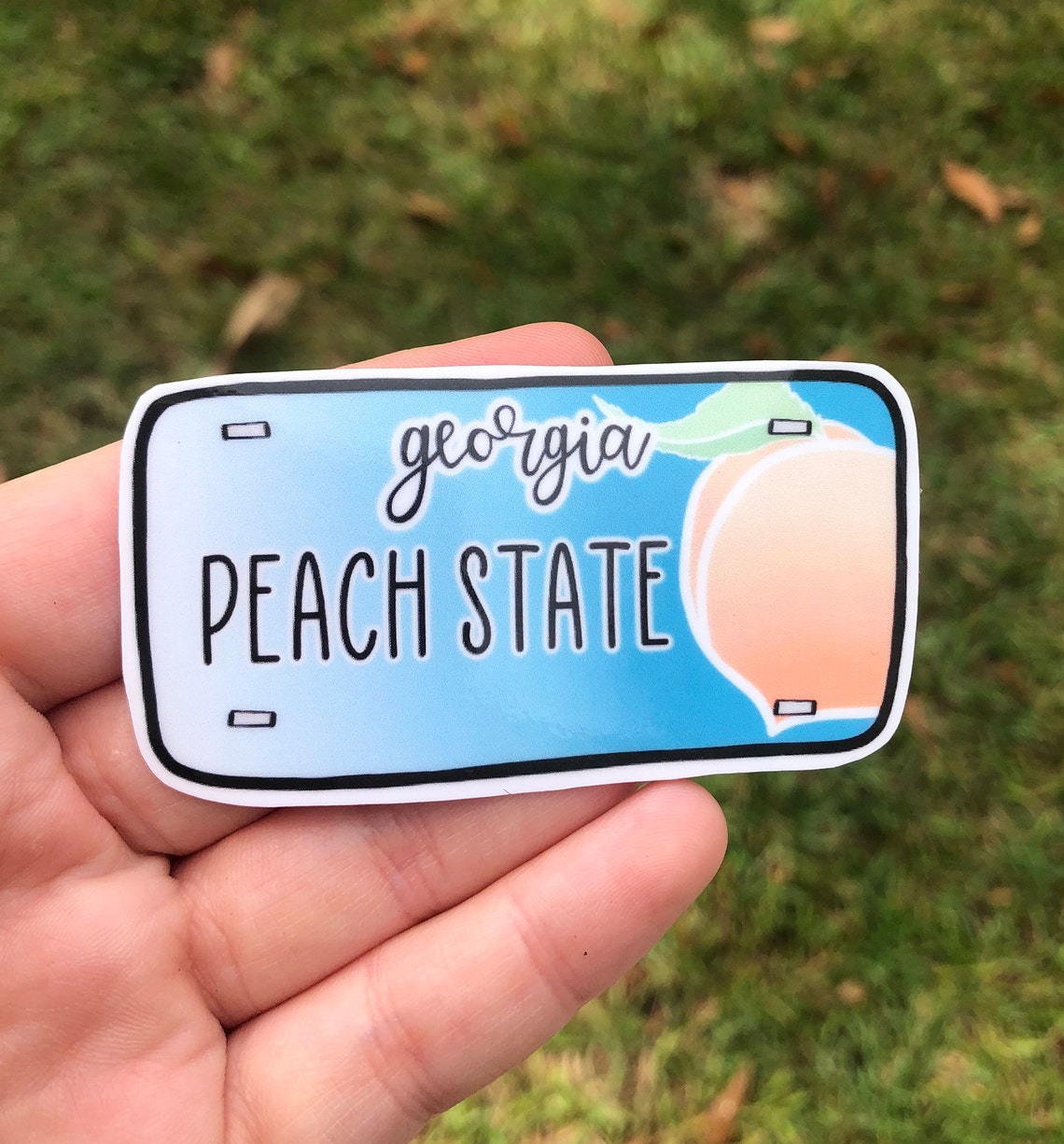Georgia Sticker License Plate Sticker Georgia Peach - Etsy