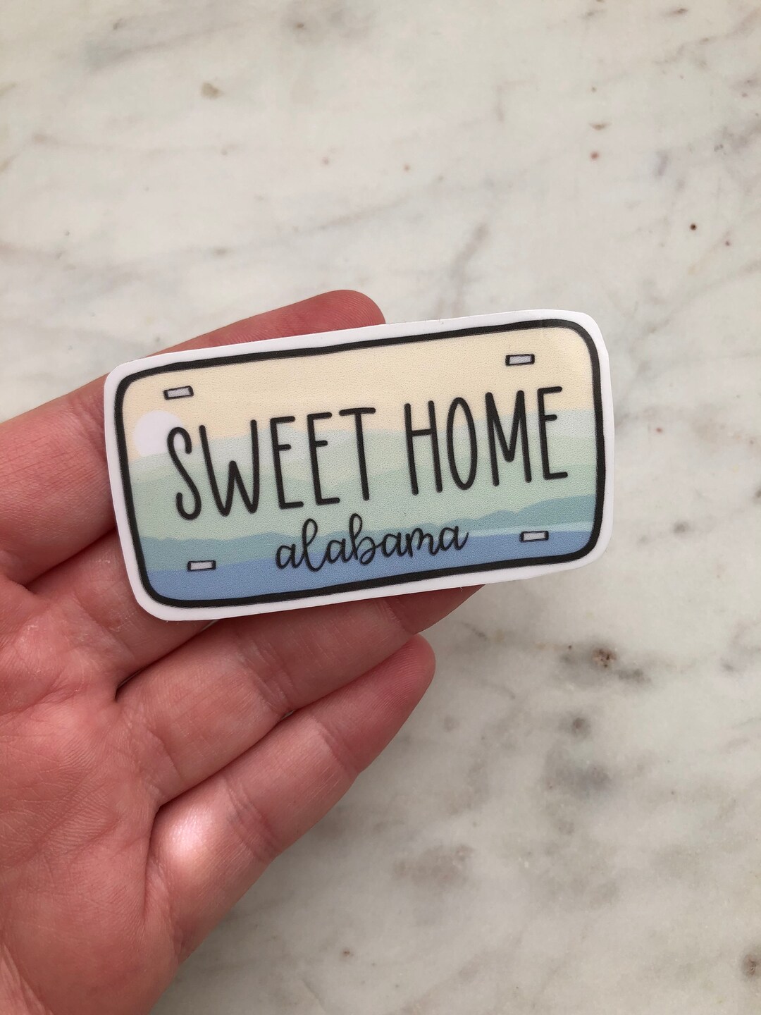 Alabama Sticker Alabama Tag Sticker License Plate Sticker - Etsy