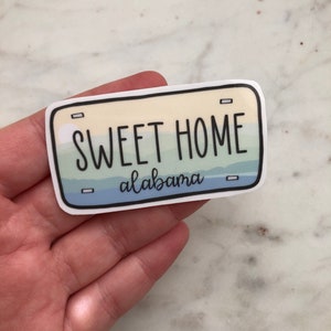 Alabama Sticker Alabama Tag Sticker License Plate Sticker - Etsy